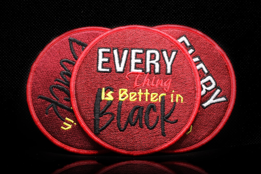 Everything is Better in Black Embroidery Patch the Ultimate Fashion ...