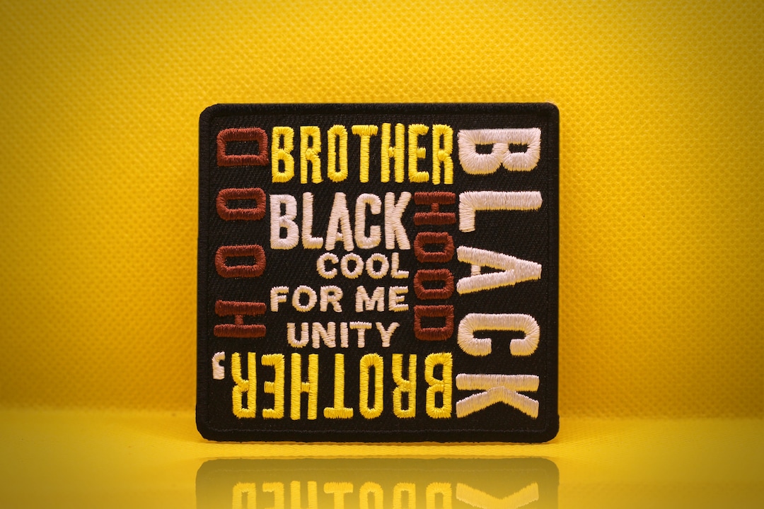 Black Brother , Iron on Patch Embroidery Patch, Size 3X3, Embroidered ...