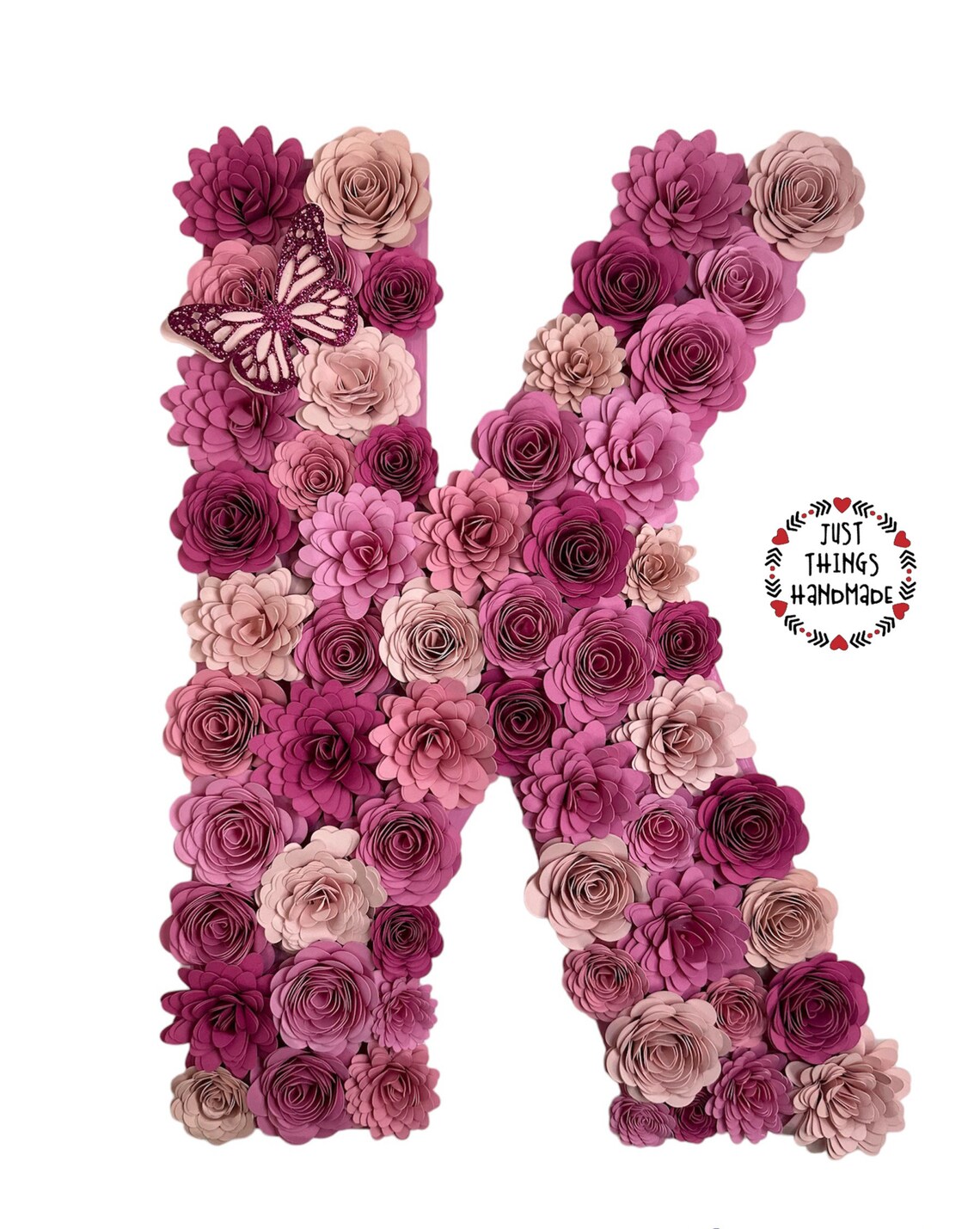 Paper Flower Letter, Floral Letter, Flower Decor, Nursery Decor, Rolled ...