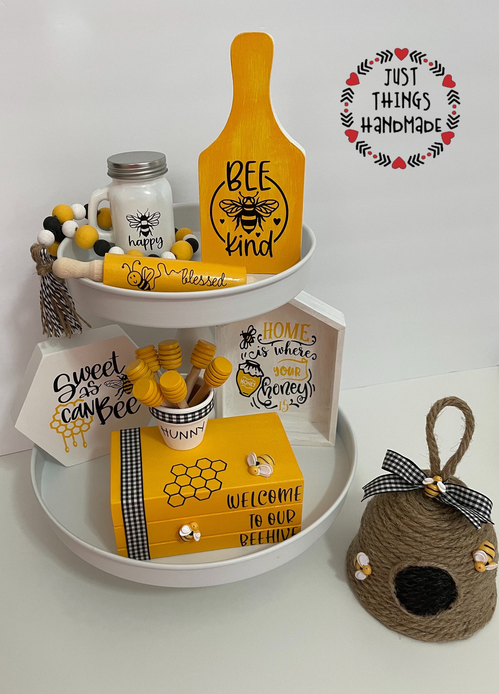 Bee Tray Decor, Bee Tier Tray, Bee Decor, Tier Tray Decor - Etsy
