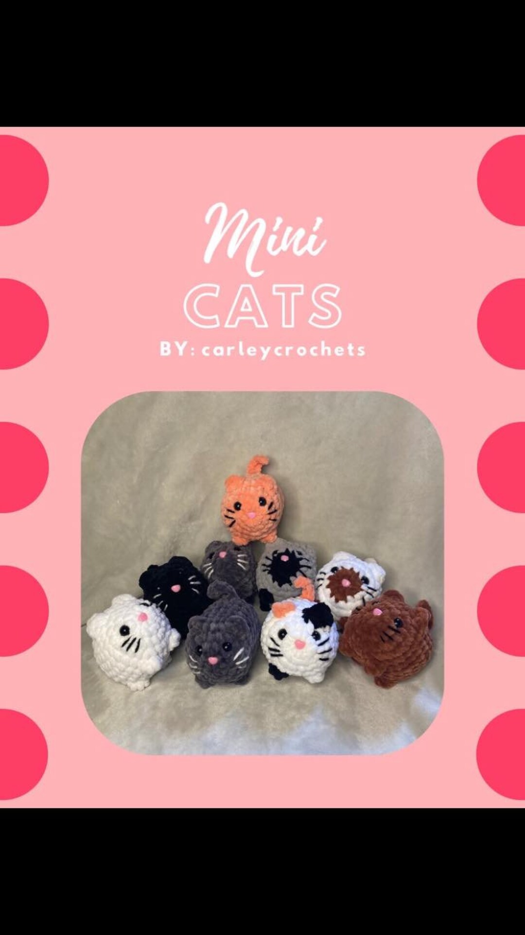 Mini Cats- 3 in 1 Cat Crochet Pattern - Etsy