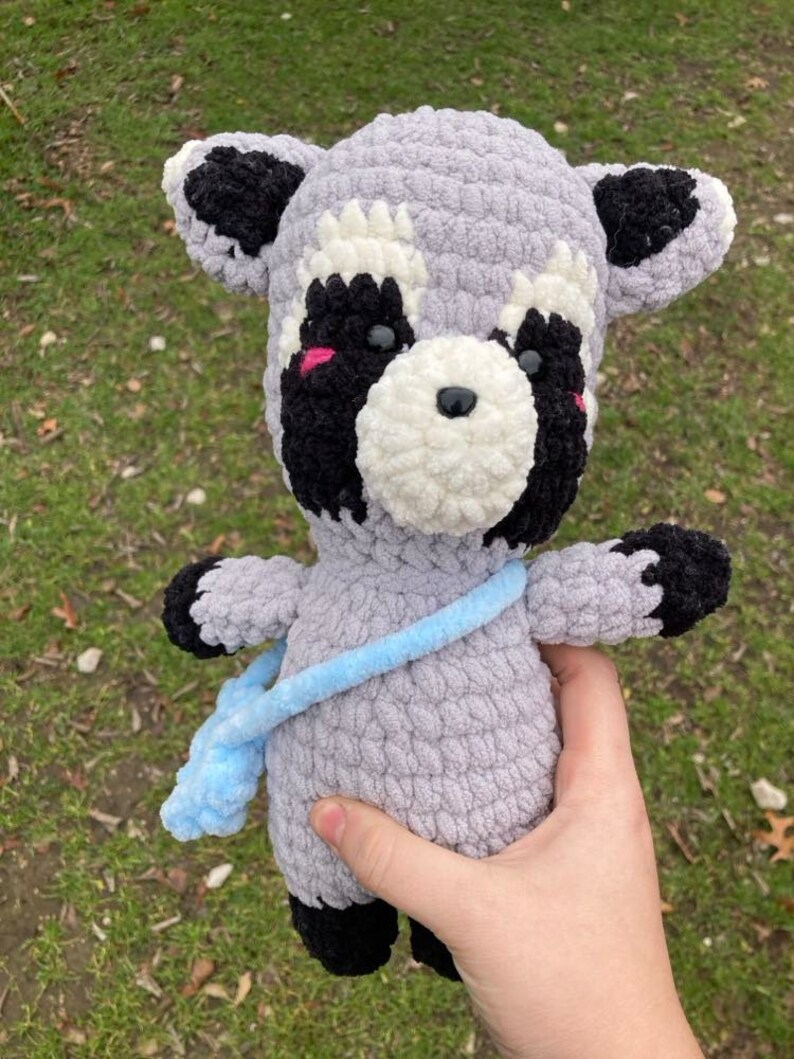 Crochet Raccoon Plushie Sweet, Soft, Raccoon, Stuffed Animal, Amigurumi ...