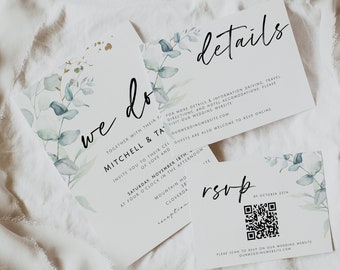 Qr Code Wedding Invitation - Etsy