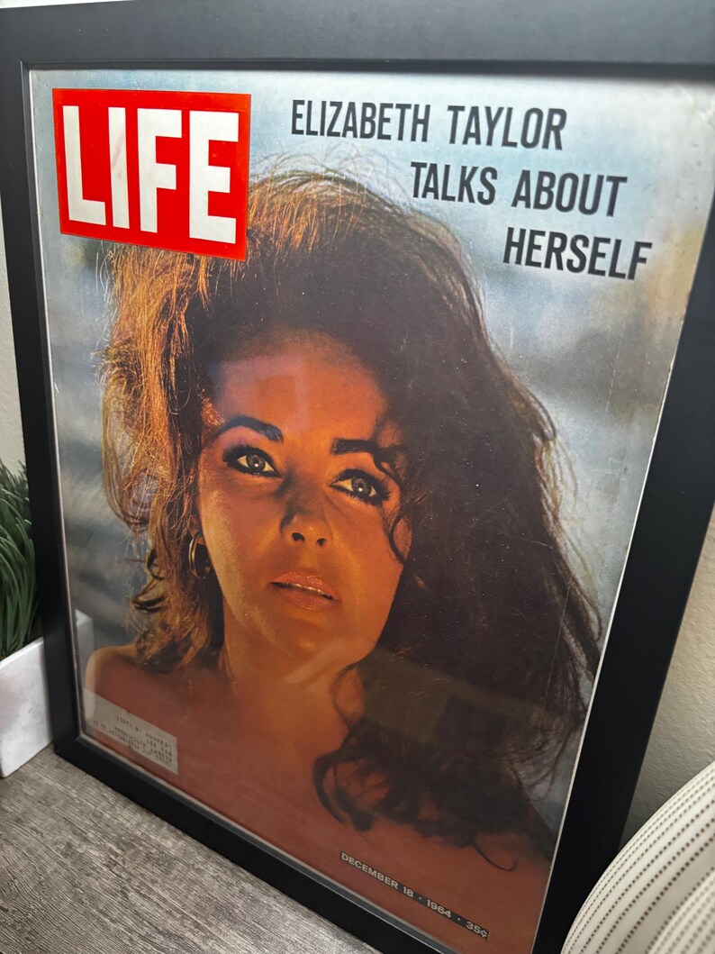 Framed Vintage 1964 LIFE Magazine Cover ‘’elizabeth Taylor Talks About ...