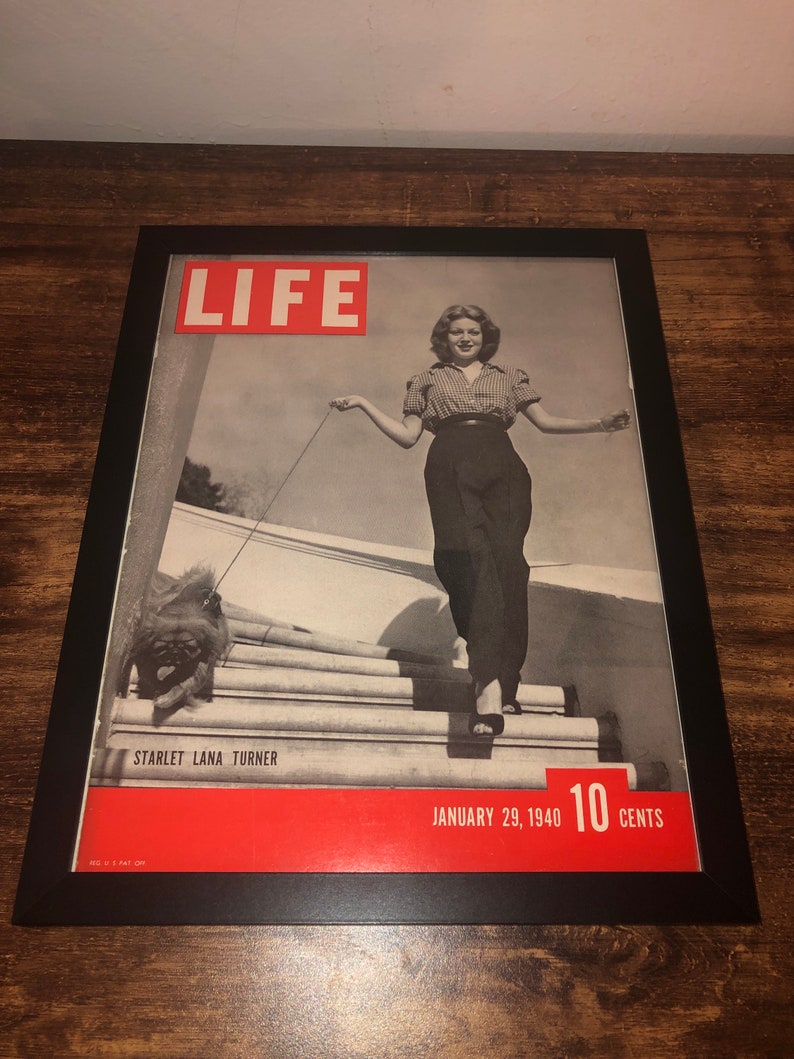 Framed Vintage 1944 LIFE Magazine Cover - ‘’starlet Lana Turner’’ - Etsy