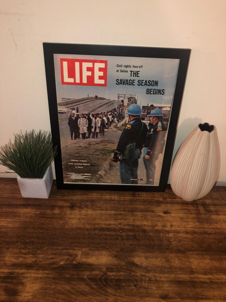Framed 1965 LIFE Magazine Cover civil Rights Faceoff at Selma the ...