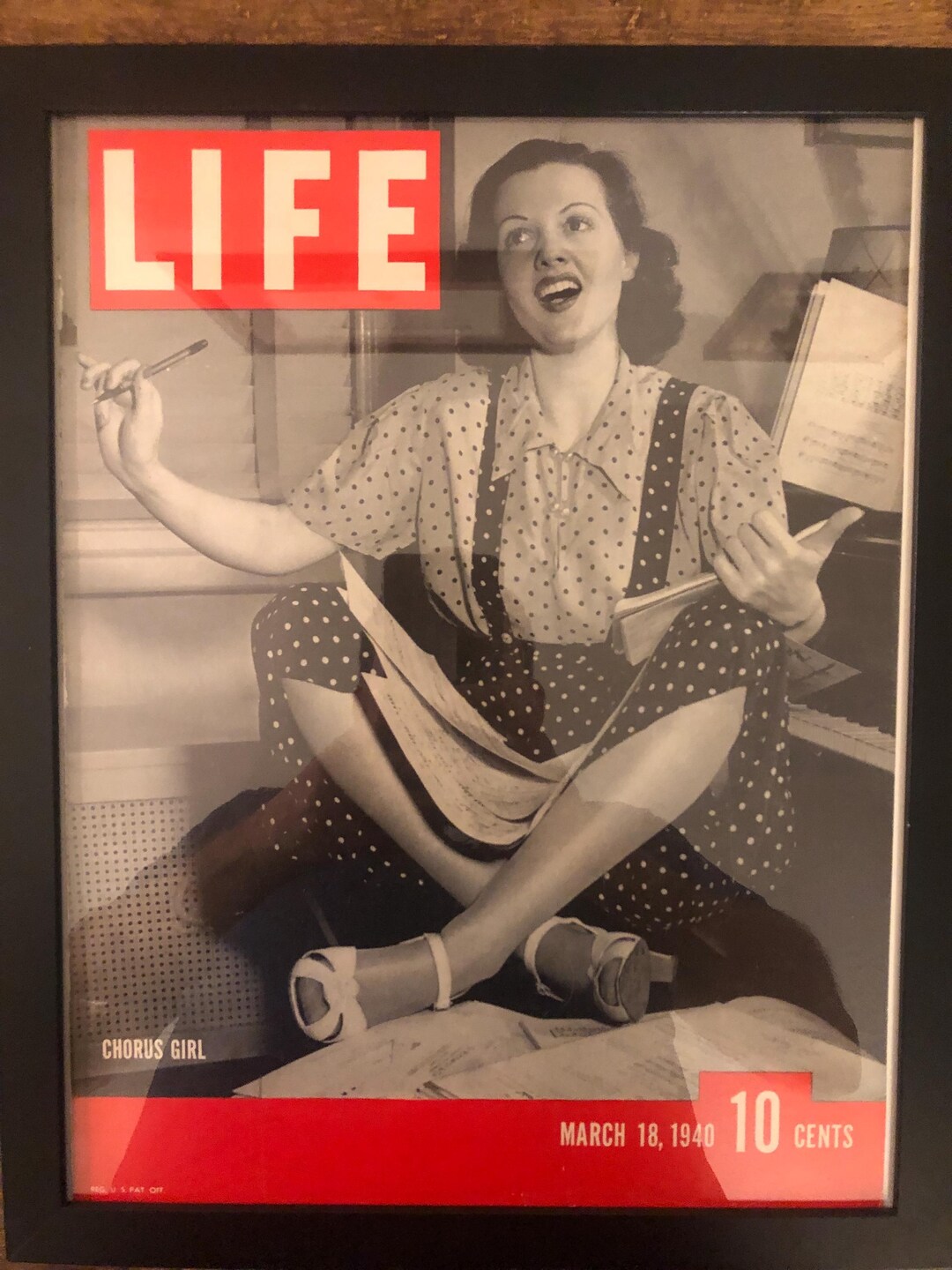 Framed Vintage 1940 LIFE Magazine Cover - ‘’chorus Girl’’ - Etsy