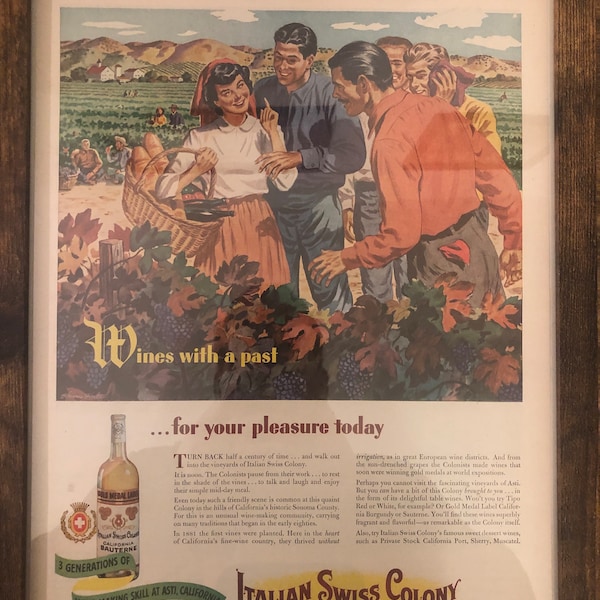 Wine Advertisement - Etsy