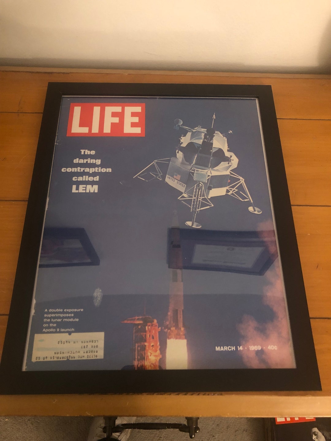 Framed 1969 LIFE Magazine Cover the Daring Contraption Called LEM - Etsy