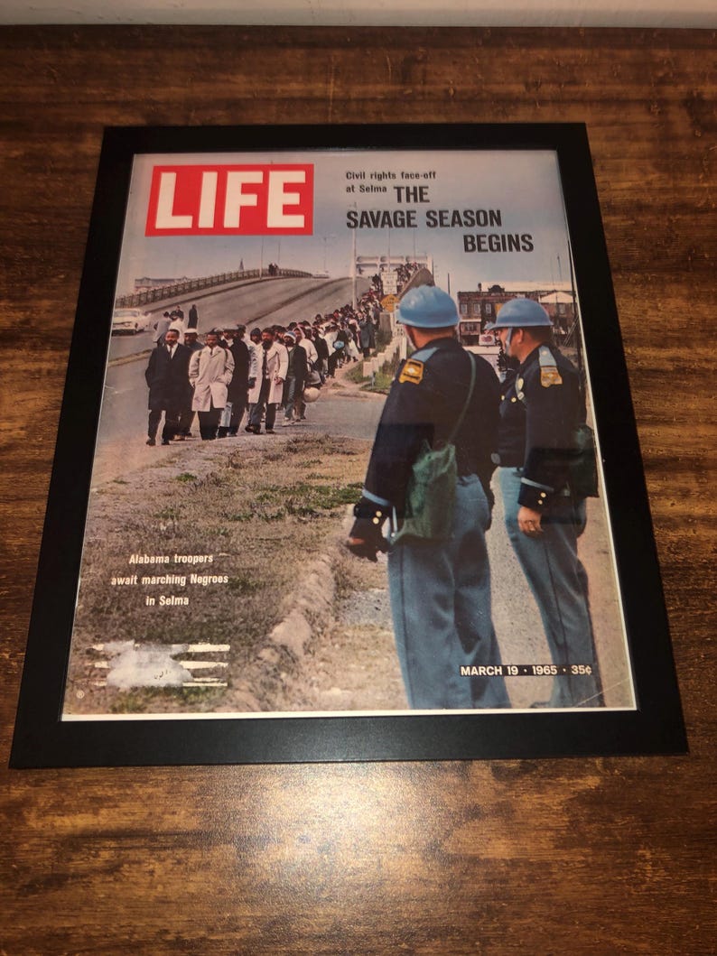 Framed 1965 LIFE Magazine Cover civil Rights Faceoff at Selma the ...