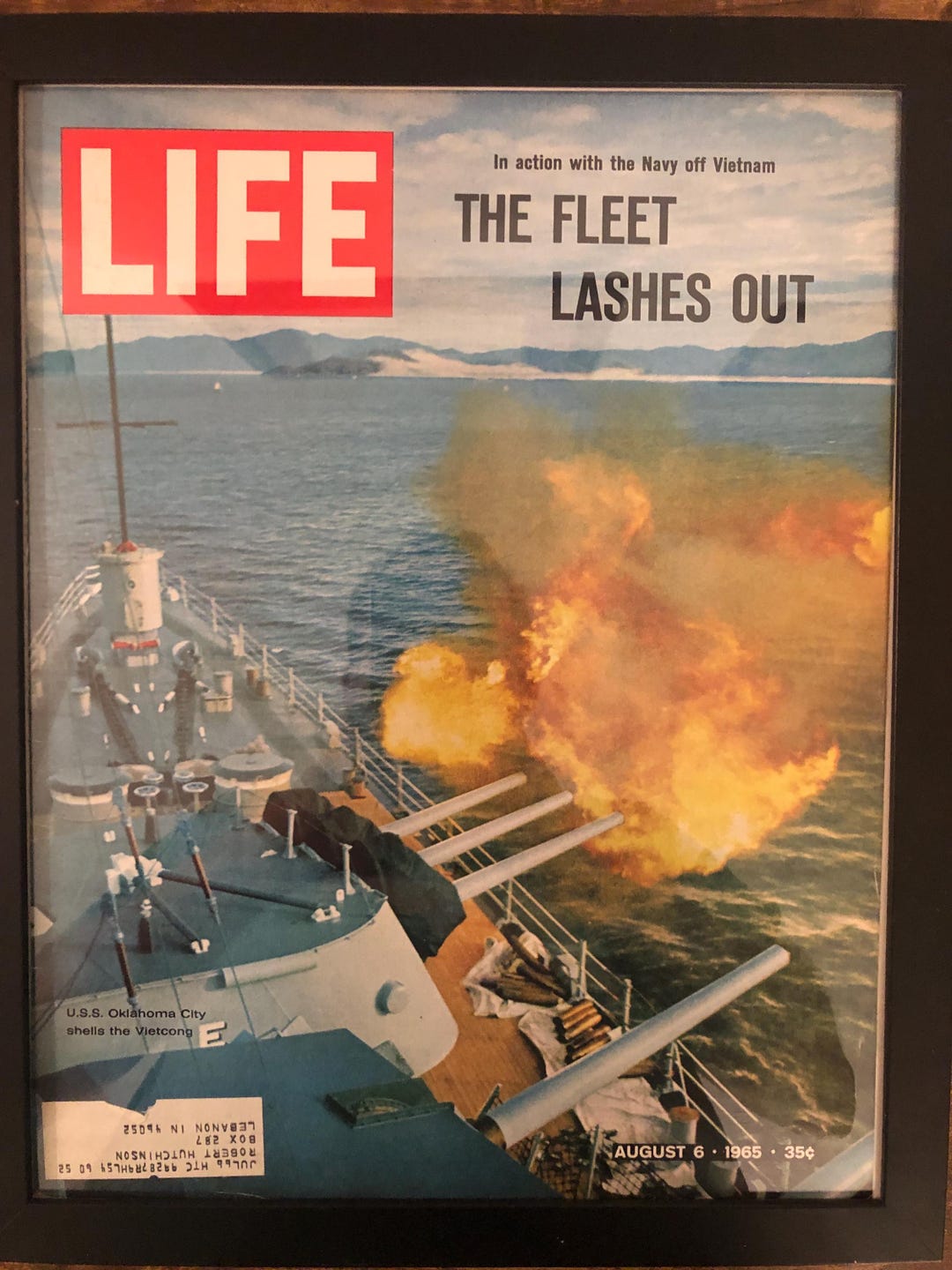 Framed Vintage 1965 LIFE Magazine Cover: Navy in Vietnam - Etsy