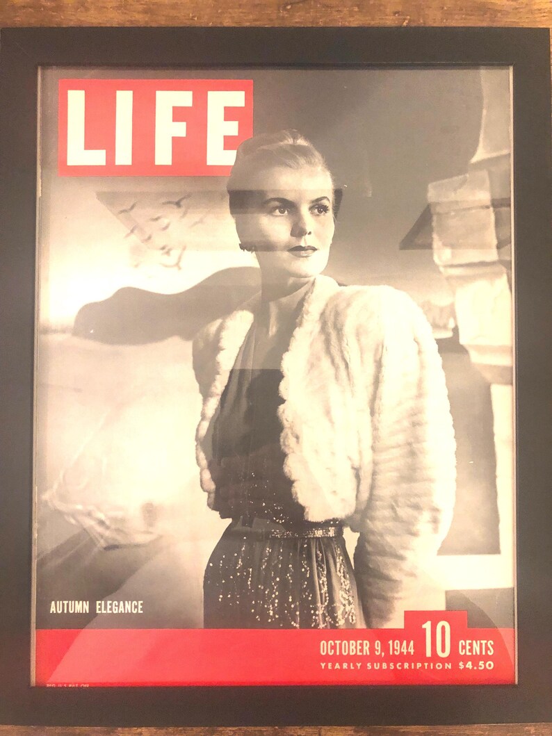 Framed Vintage 1944 LIFE Magazine Cover - ‘’autumn Elegance’’ - Etsy