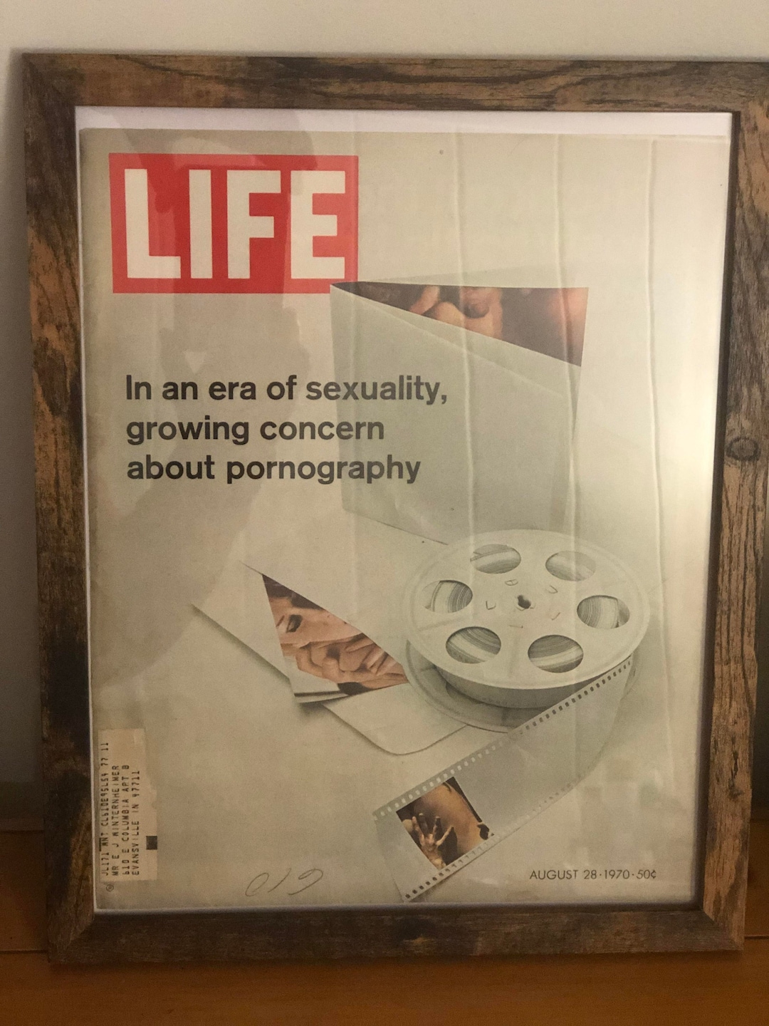 Framed 1970 LIFE Magazine Cover- Pornography Feature - Etsy