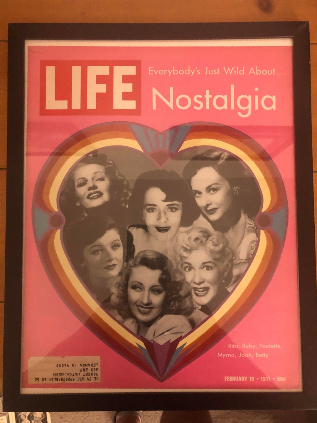 Framed Vintage 1971 LIFE Magazine Cover - "nostalgia" - Etsy