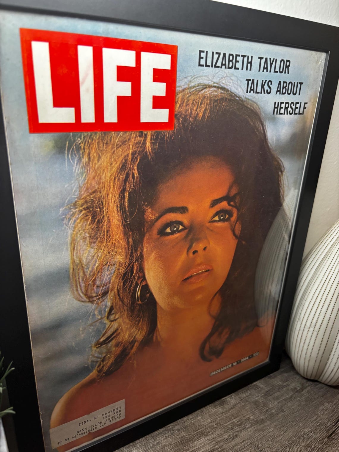 Framed Vintage 1964 LIFE Magazine Cover ‘’elizabeth Taylor Talks About ...