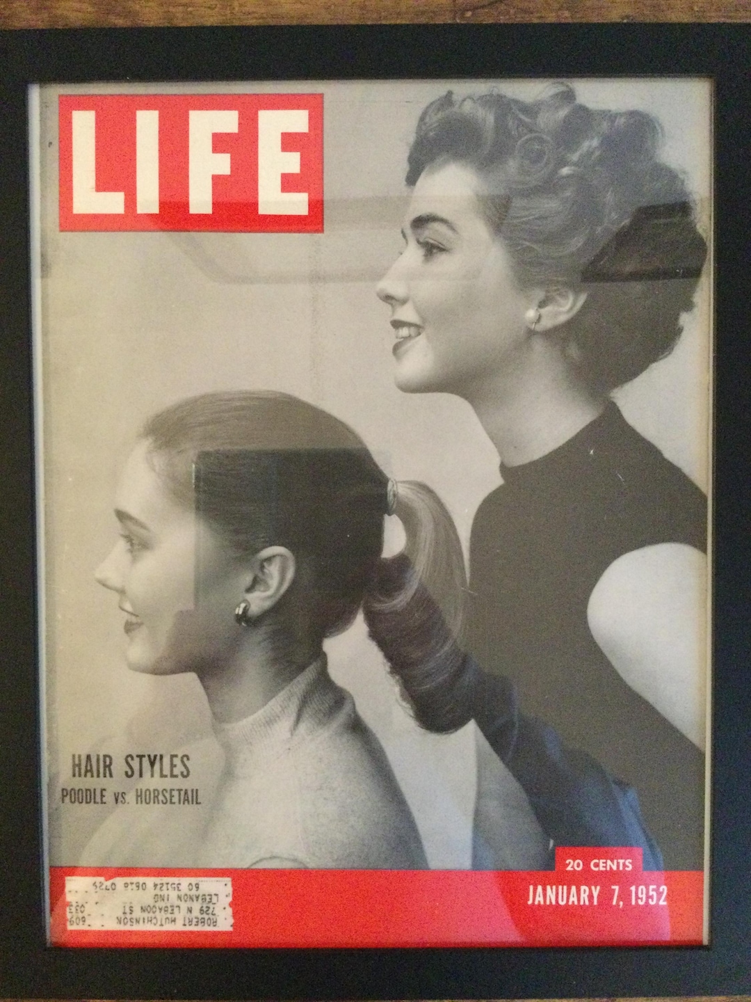 Framed Vintage 1952 LIFE Magazine Cover - “hairstyles - Horsetail or ...