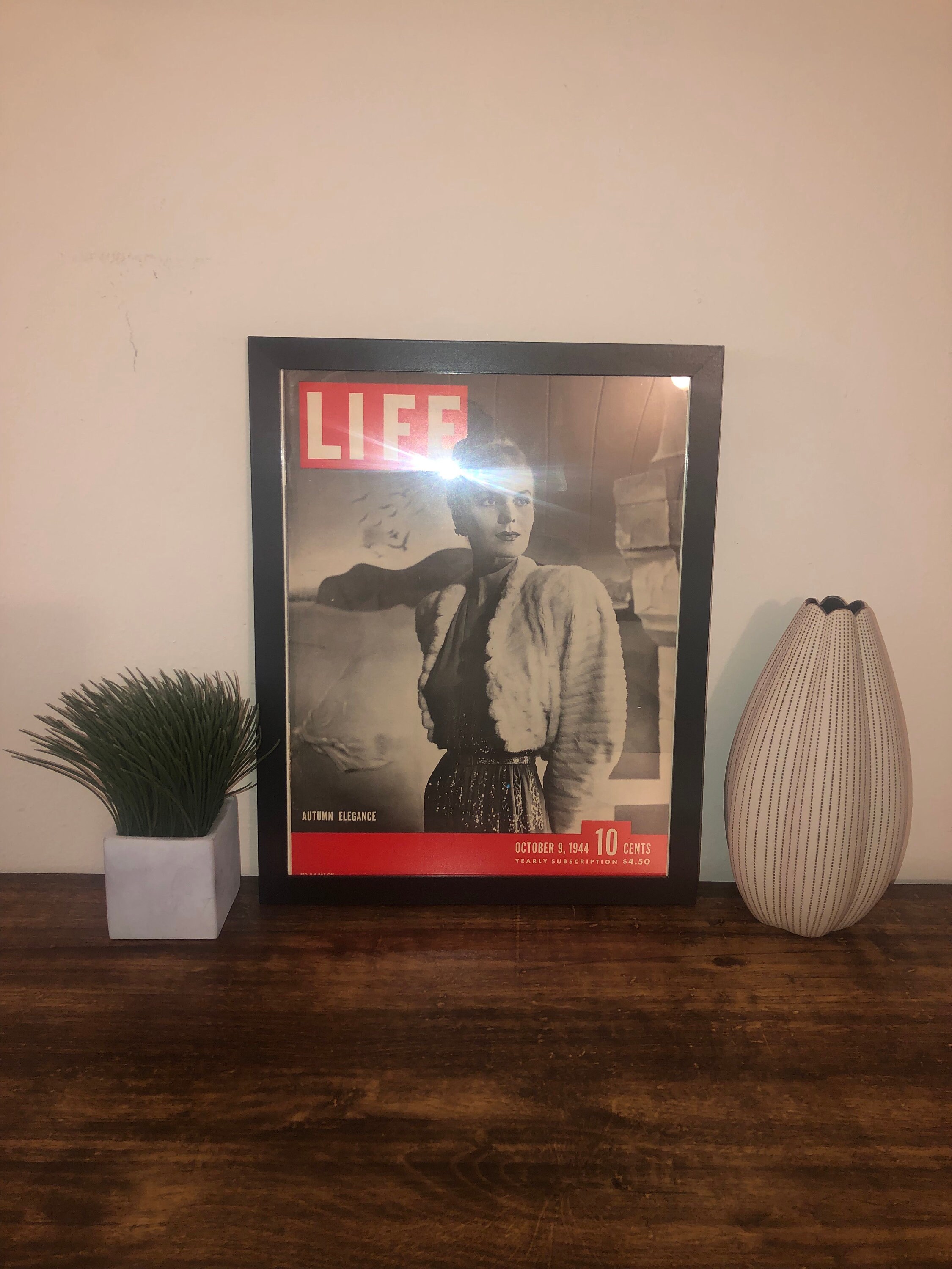 Framed Vintage 1944 LIFE Magazine Cover - ‘’autumn Elegance’’ - Etsy