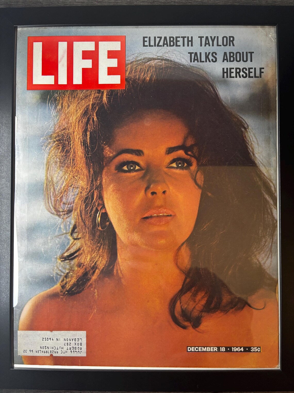 Framed Vintage 1964 LIFE Magazine Cover ‘’elizabeth Taylor Talks About ...
