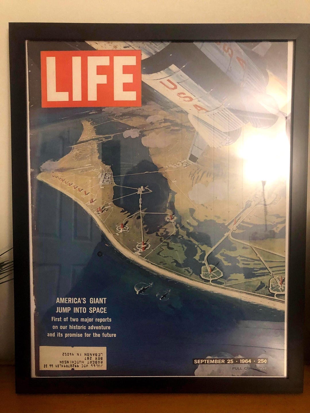 Framed 1964 LIFE Magazine Cover - "america's Giant Jump Into Space" - Etsy