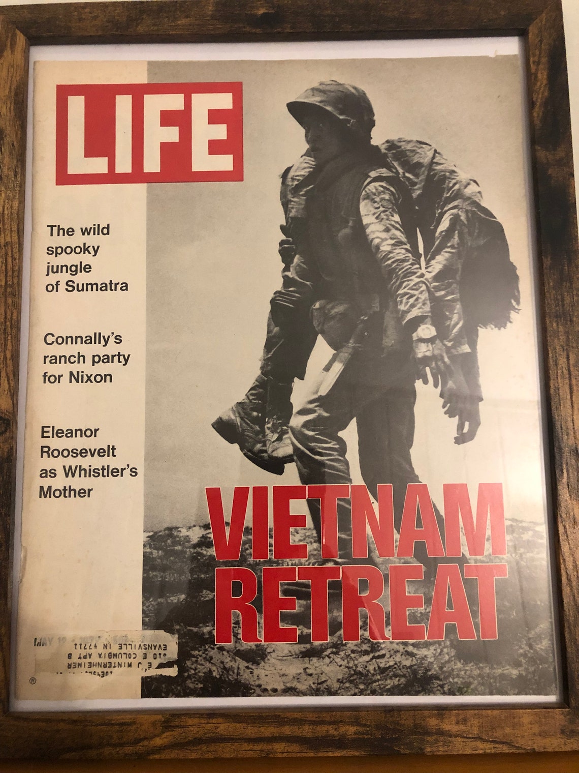 Framed Vintage 1970 LIFE Magazine Cover - "vietnam Retreat" - Etsy