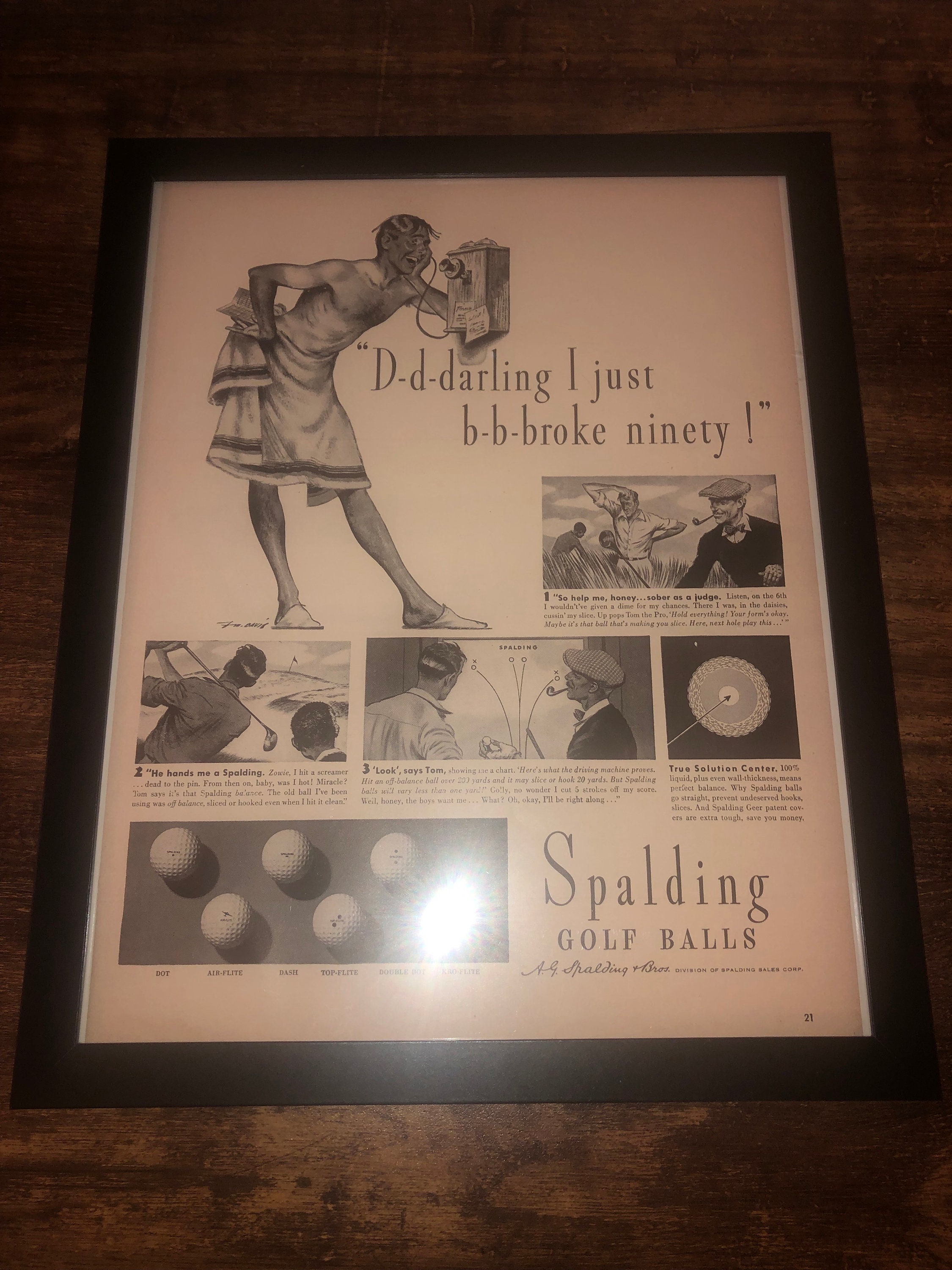 Vintage 1938 Spalding Golf Ball Ad - Etsy