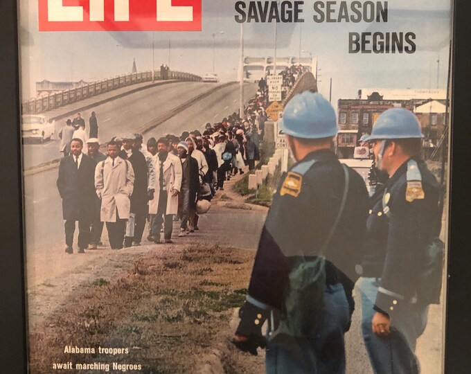 Framed 1965 LIFE Magazine Cover - ‘’civil Rights Faceoff at Selma - the ...