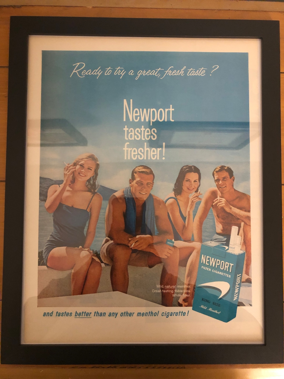 Framed Vintage 1964 Newport Cigarettes Ad - Etsy