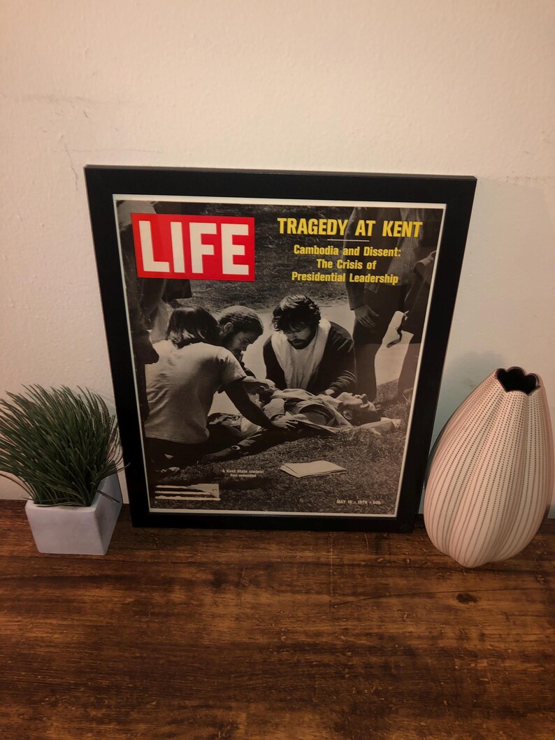 Framed Vintage 1970 LIFE Magazine Cover - ‘’tragedy at Kent’’ - Etsy