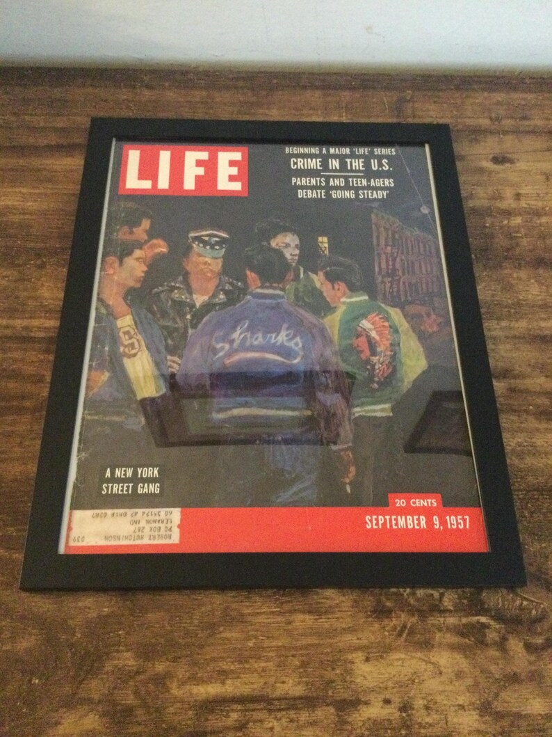 Framed Vintage 1957 LIFE Magazine Cover - ‘’A New York Street Gang” - Etsy