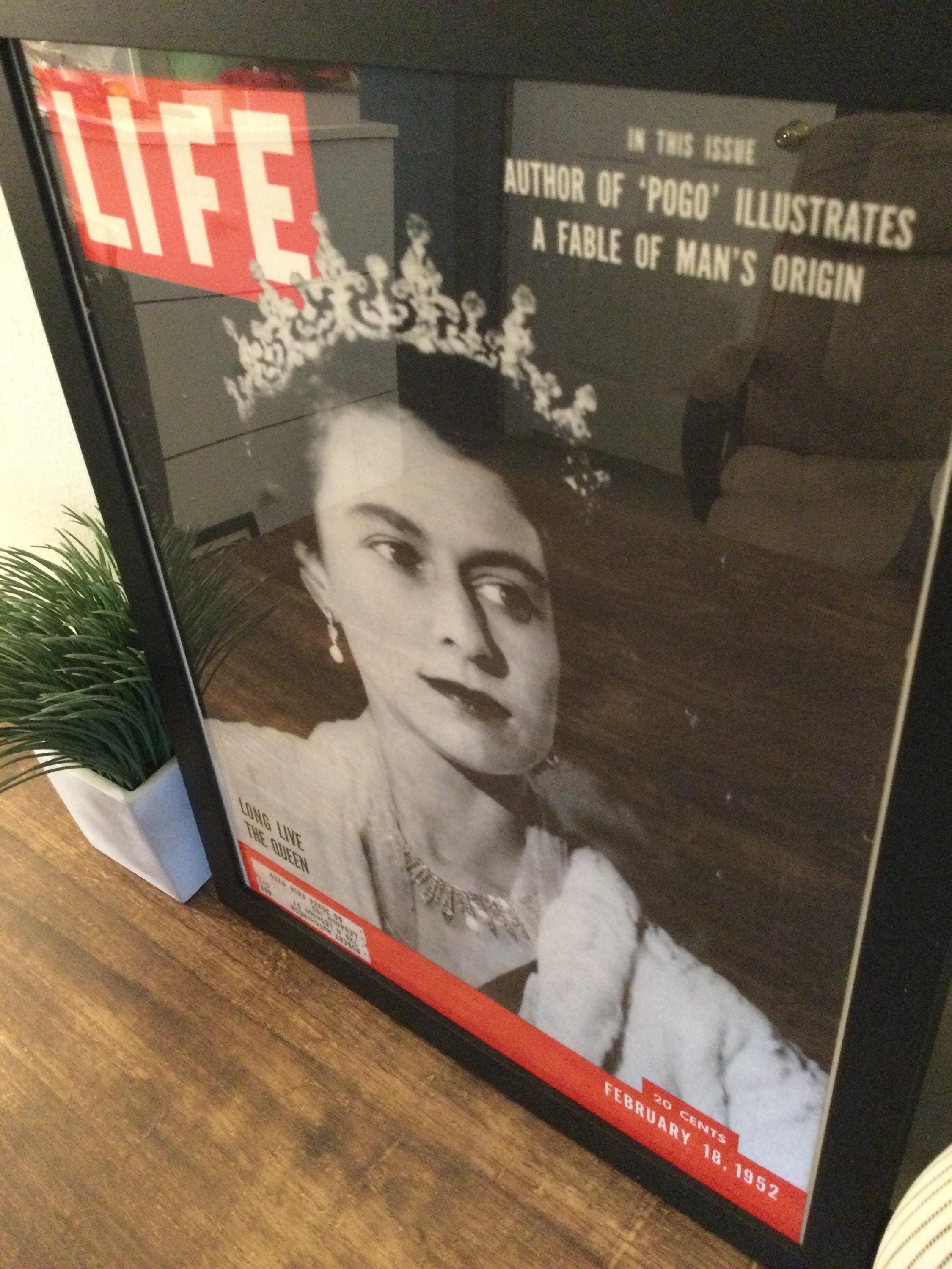 Framed 1952 Original LIFE Magazine Cover Ft Queen Elizabeth II- ‘’long ...