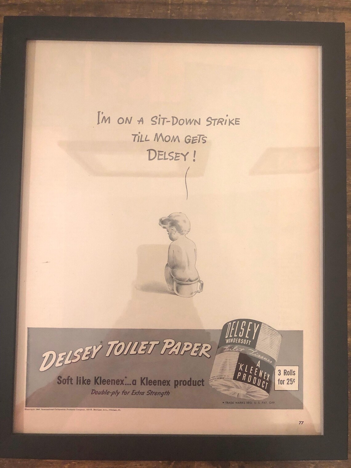 Framed Vintage 1944 Toilet Paper Ad *bathroom Decor* - Etsy