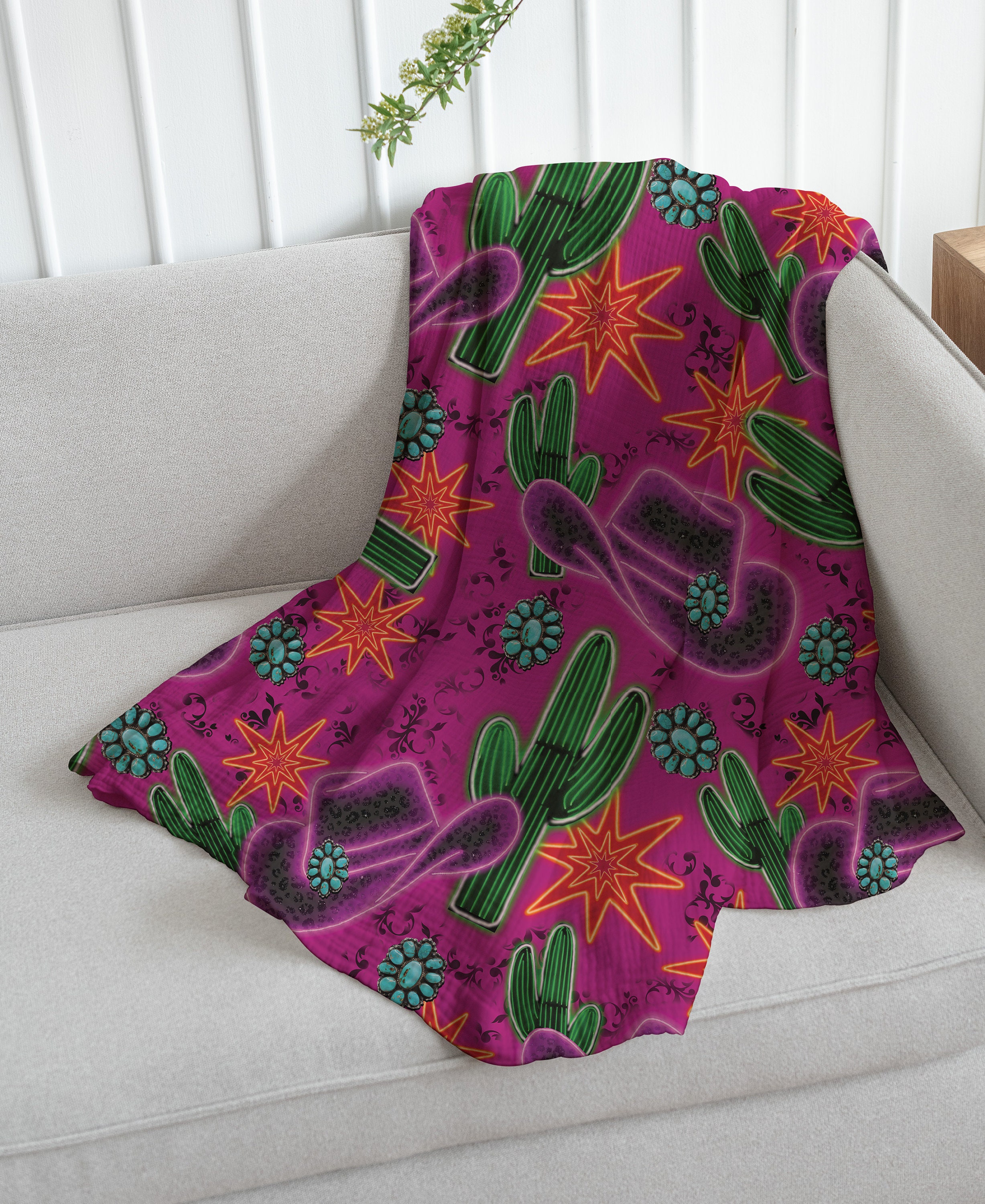 Neon Cowboy Hat Western Seamless Pattern - Etsy