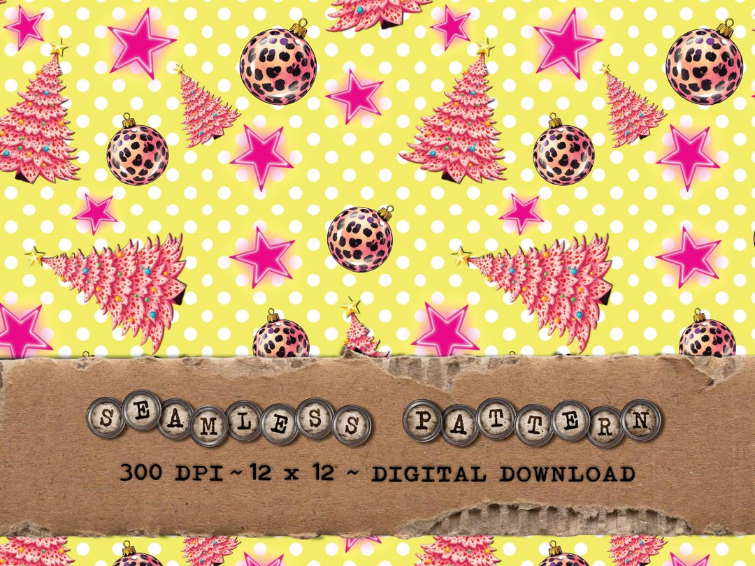 Polka Dot Christmas Seamless Pattern Digital Download, Pink Christmas ...