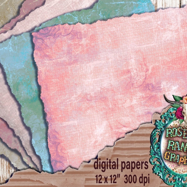 Torn Paper Collage - Etsy