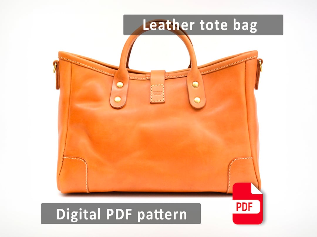 Leather Tote Bag Pattern – Women's Weekender, Digital PDF - Etsy