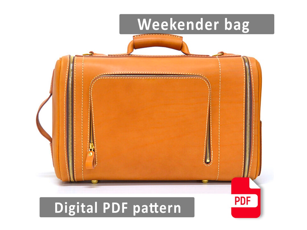 Overnight Bag - Weekender Bag Women - Leather Bag Pattern - Etsy
