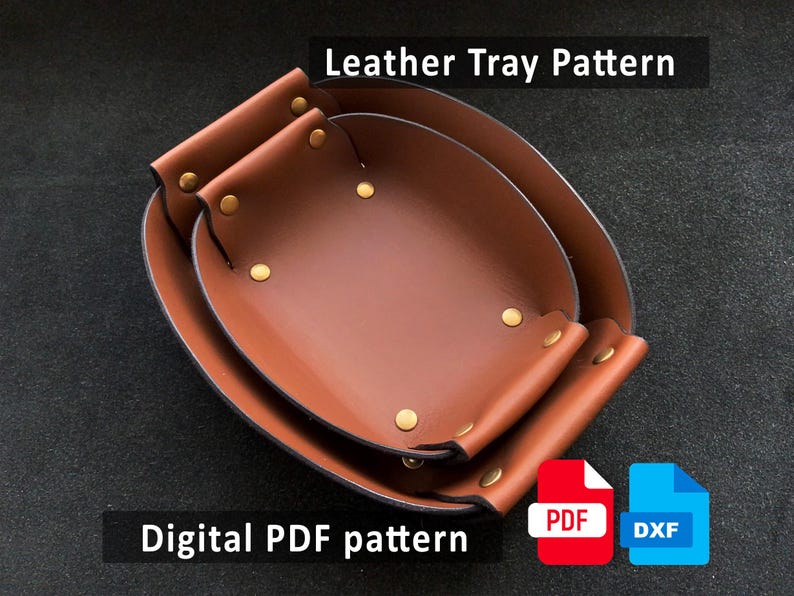 Leather Tray Pattern PDF DXF - DIY Leather Organizer - Etsy