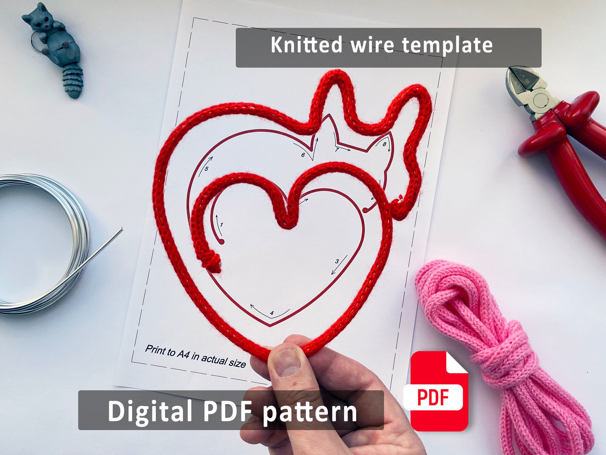 Template for Wire Art Printable Template for Wire Art Wall Art Template for Knitted Shapes ...