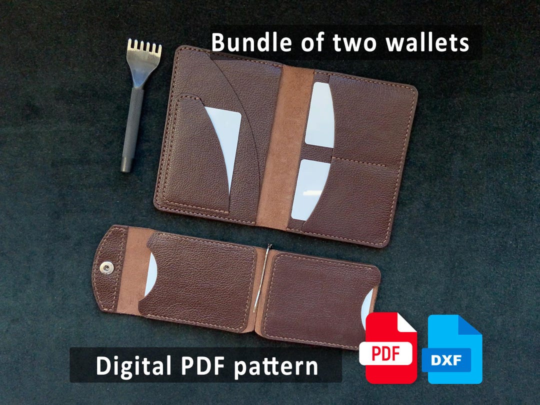 Money Clip Wallet With Vertical Card Slots + Card & Passport Holder DIY ...