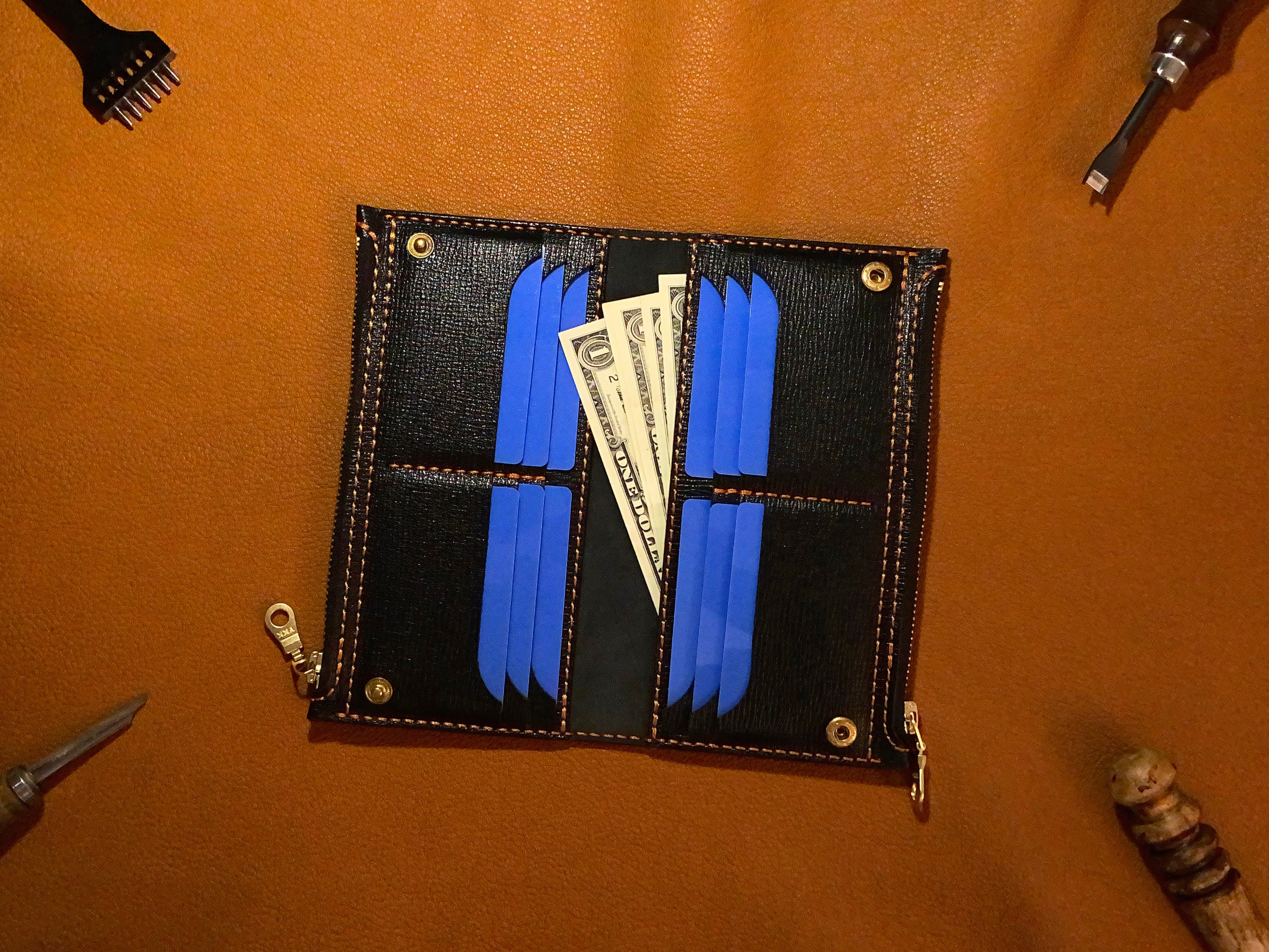 Leather Bifold Wallet Pattern Leather Long Wallet DIY PDF Download ...