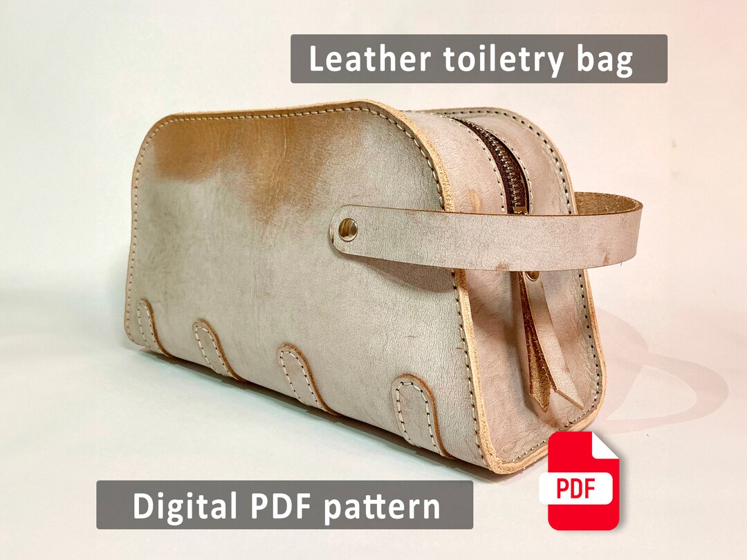 Leather Dopp Kit Pattern - Toiletry Bag Pattern - PDF Download ...