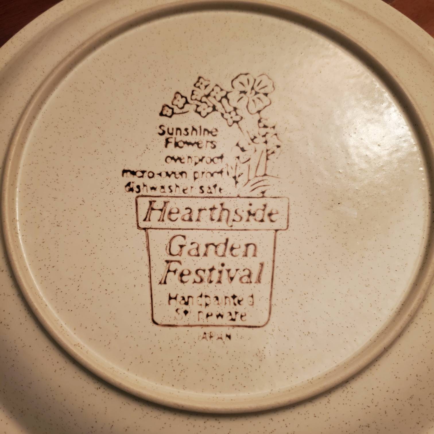 Vintage Hearthstone Garden Festival Stoneware "prairie Flower" Dinner ...