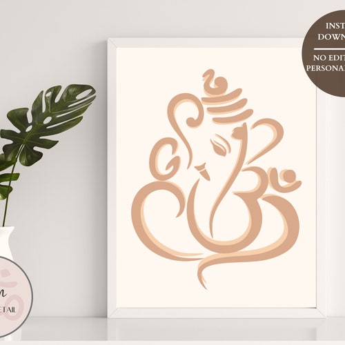 Ganesha Print Ganesh Wall Art Hindu God Printable Lord - Etsy