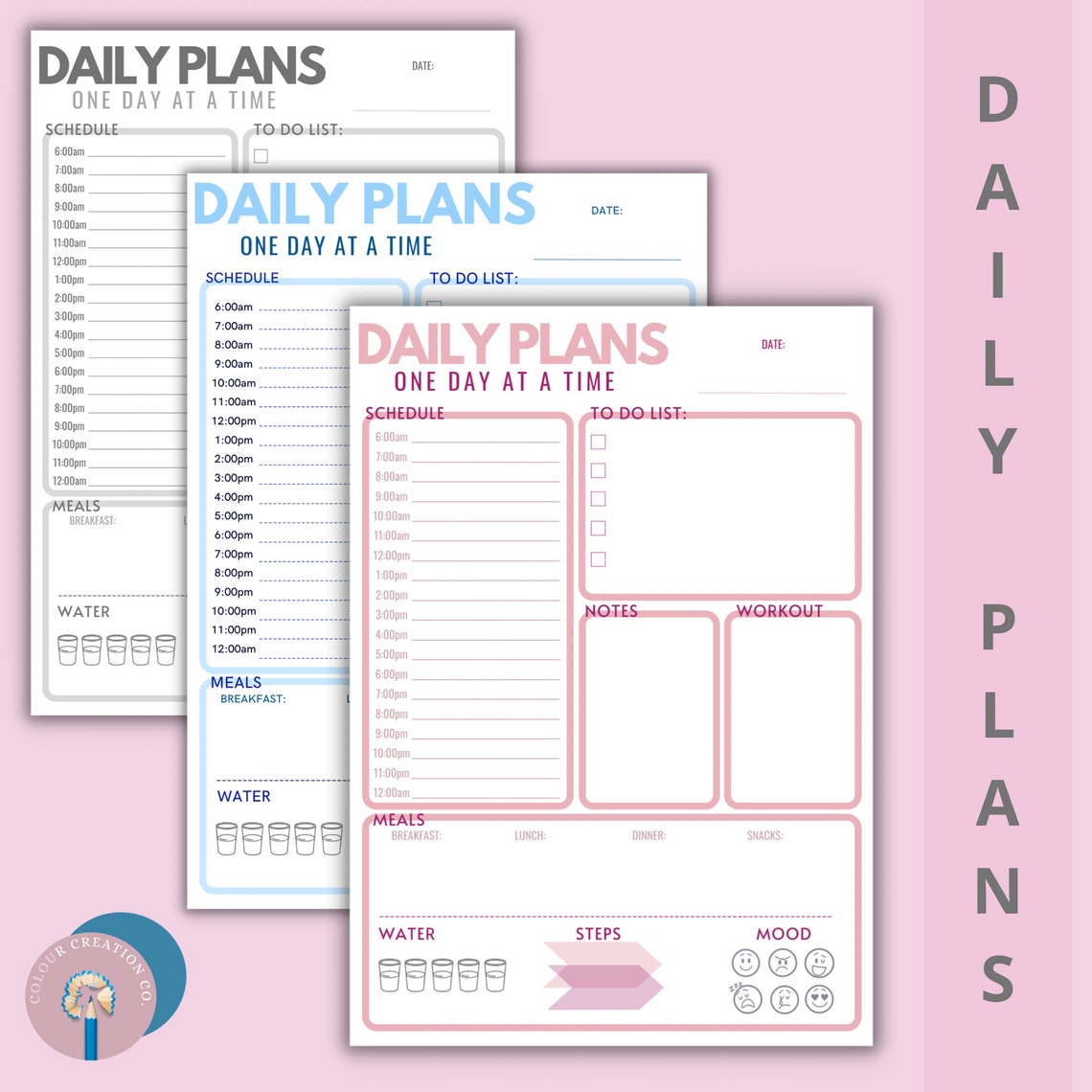 Daily Planner Digital Meal Planner /workouts /step Counter/ to Do List ...