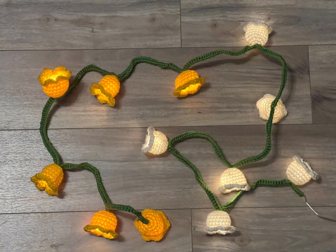 Fairy Lights Crochet Fairy Lights Flower Fairy Lights - Etsy
