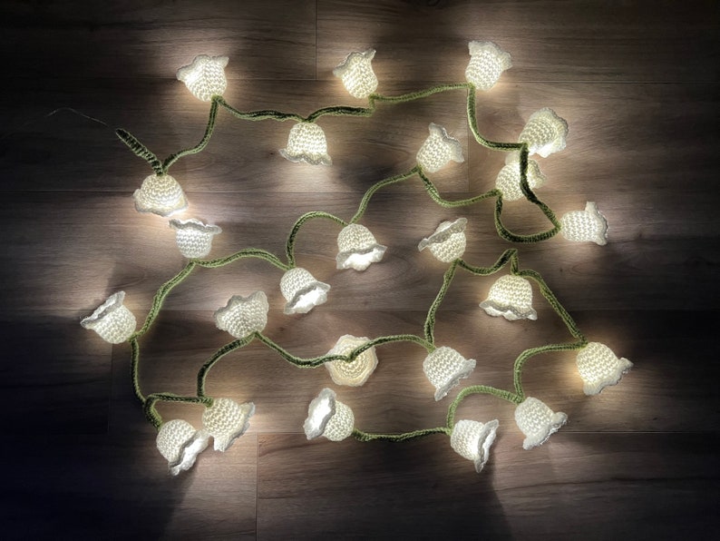 Fairy Lights, Crochet Fairy Lights, Flower Fairy Lights, Decorative ...