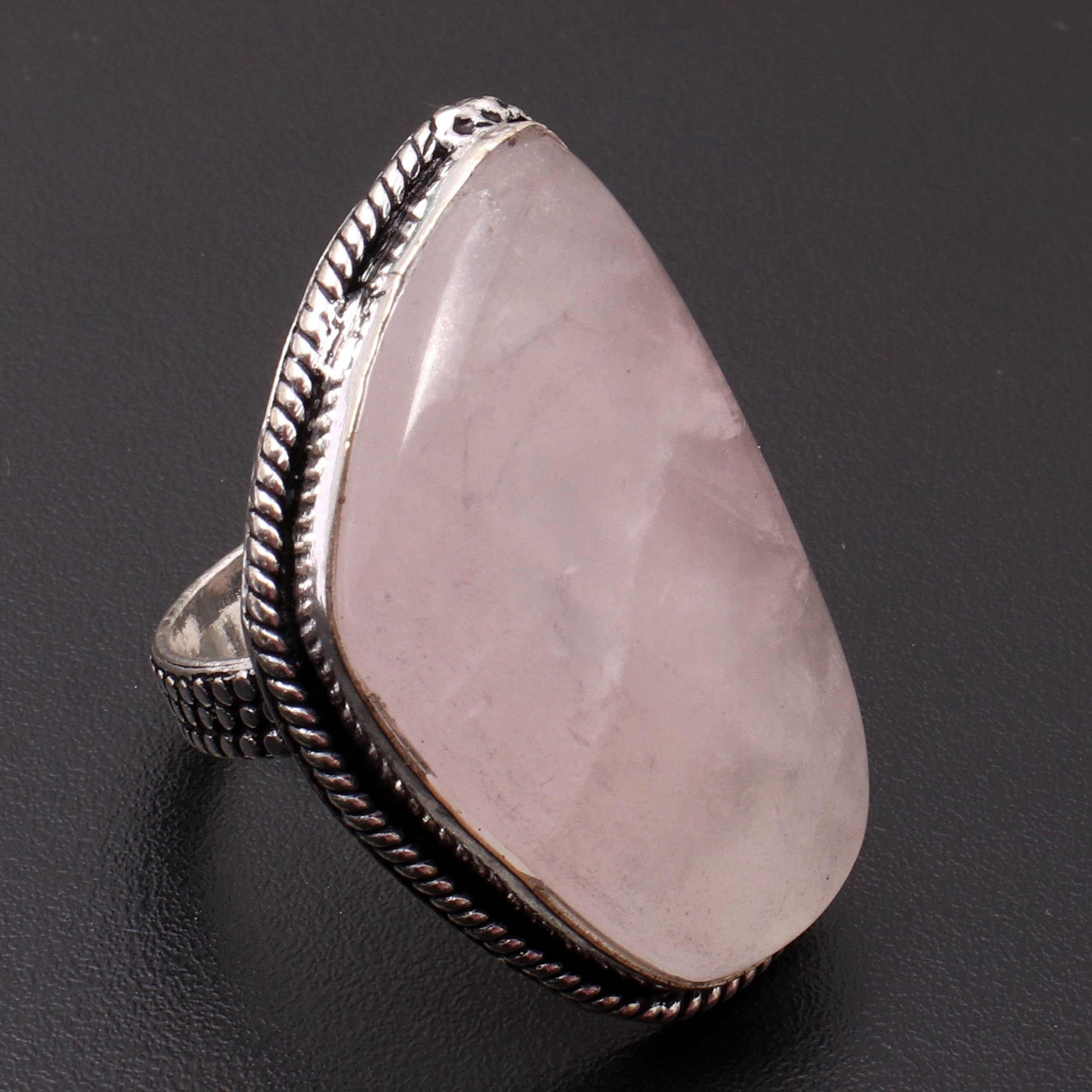 Rose Quartz Gemstone 92.5 Sterling Silver Ring Rose Quartz - Etsy Canada