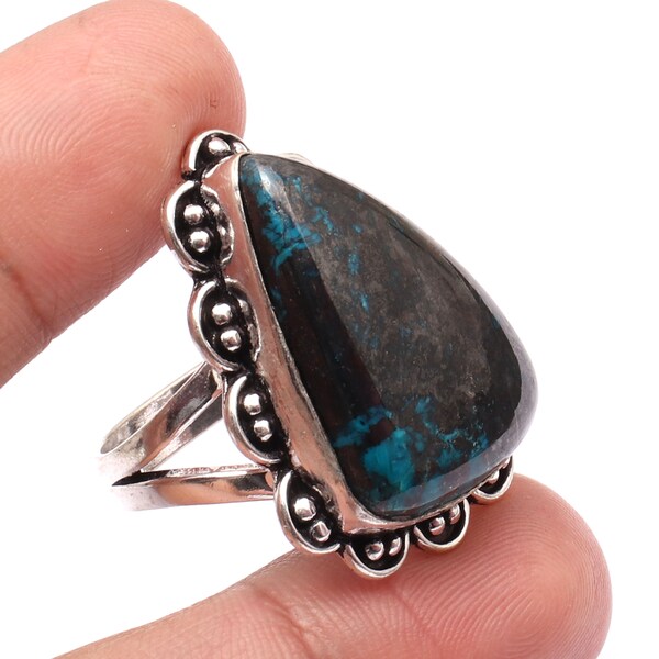 Silver Azurite Ring - Etsy
