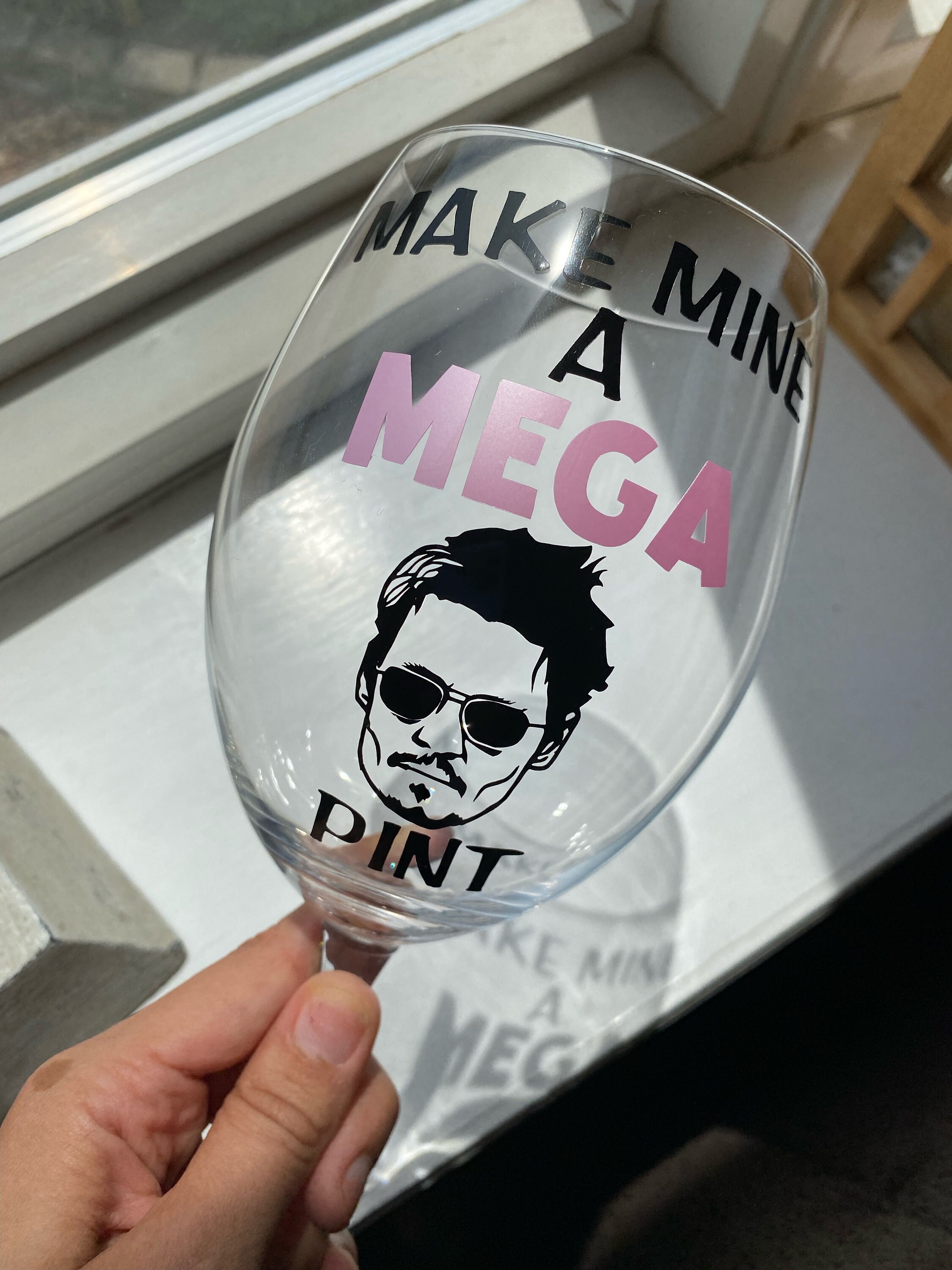 Johnny Depp's Mega Pint, Personalized Wine Glass, Wine Glass ...