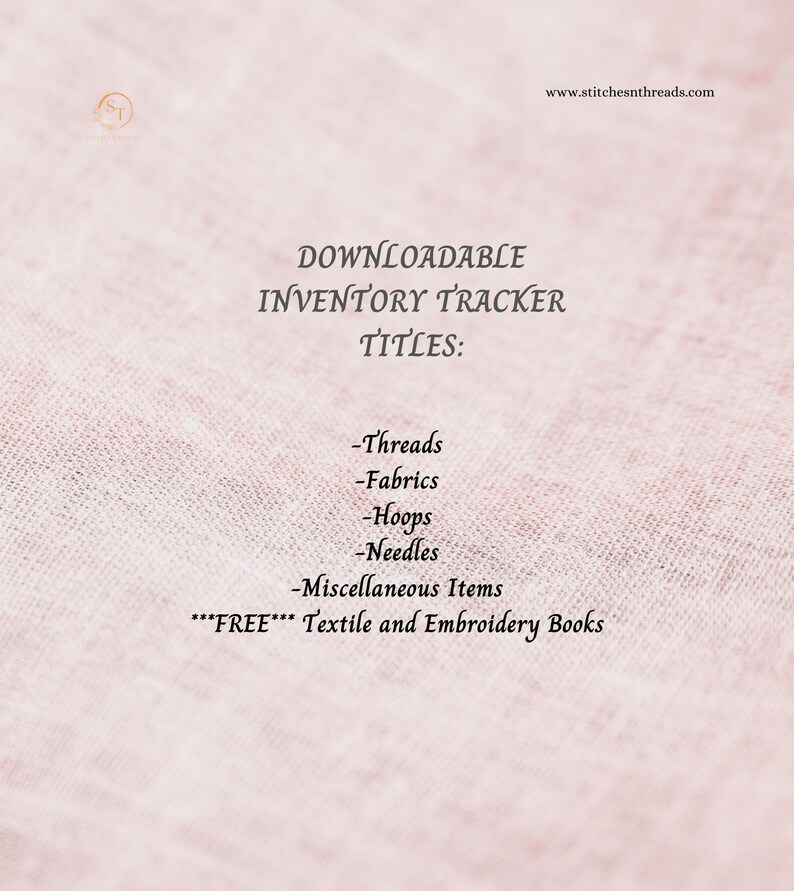 Printable Embroidery Supply Tracker, Embroidery Project Planner, Sewing ...